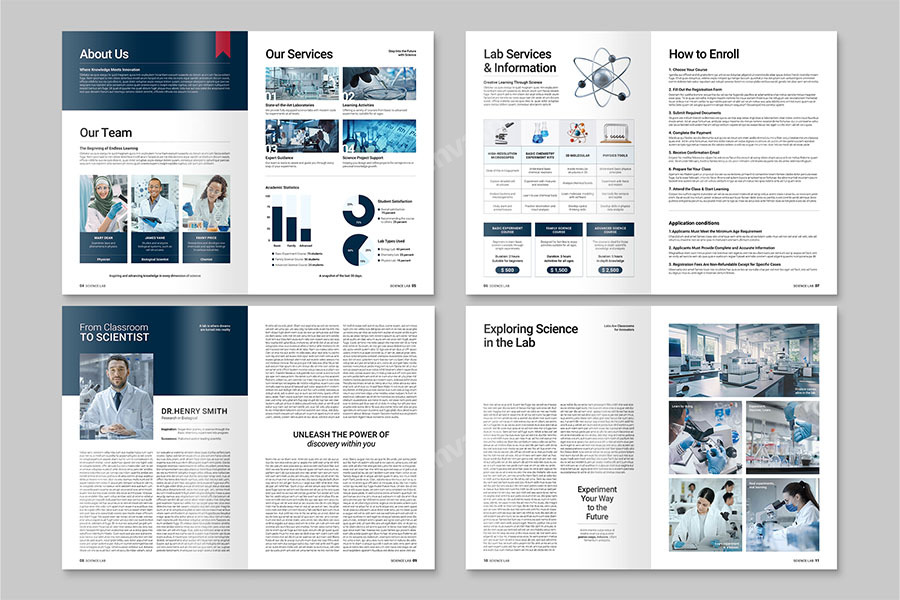 Science Lab Brochure Template, Print Templates | GraphicRiver