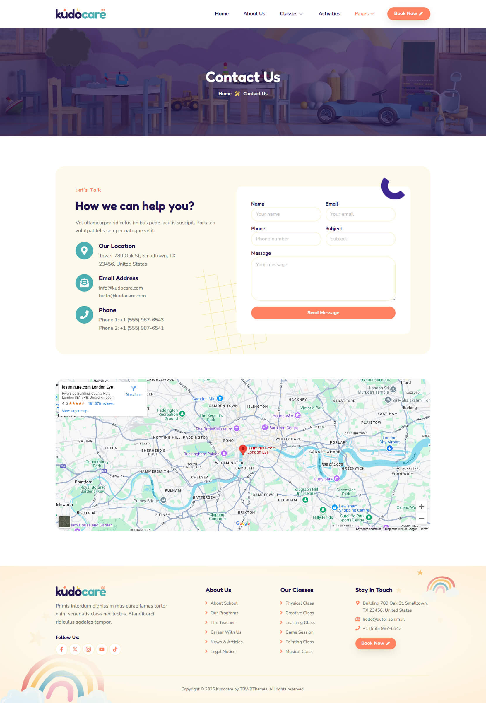 Kudocare - Kindergarten & Child Care Elementor Template Kit by TBWBthemes