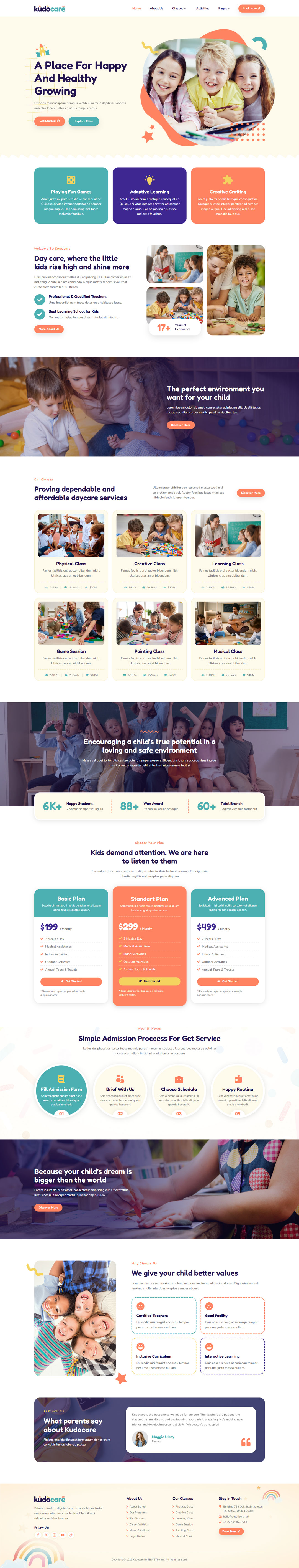Kudocare - Kindergarten & Child Care Elementor Template Kit by TBWBthemes