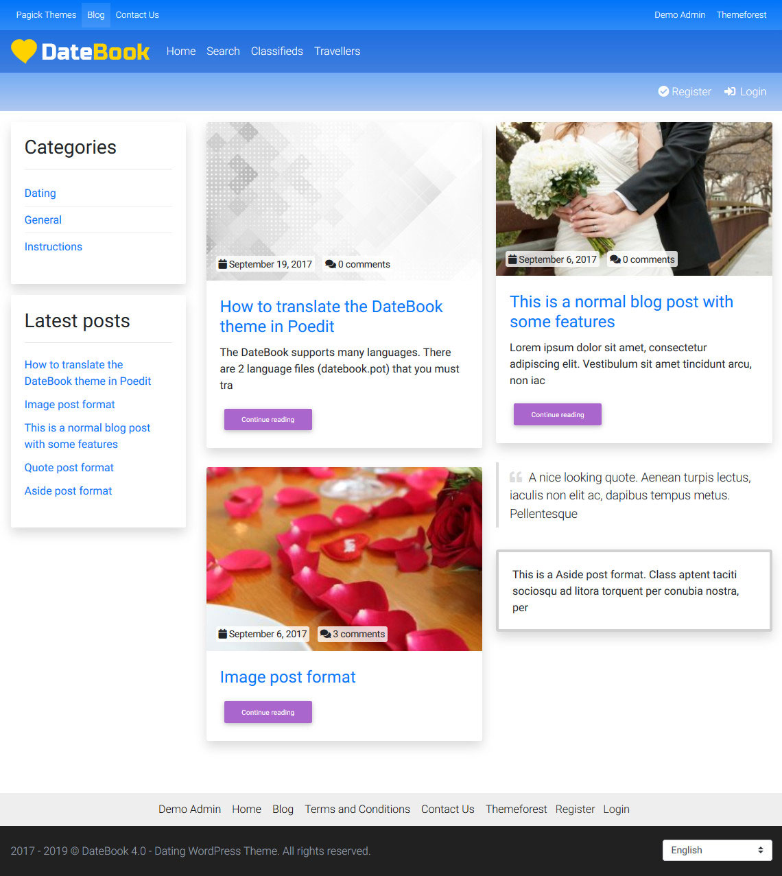 DateBook - Dating WordPress Theme by Pagick | ThemeForest