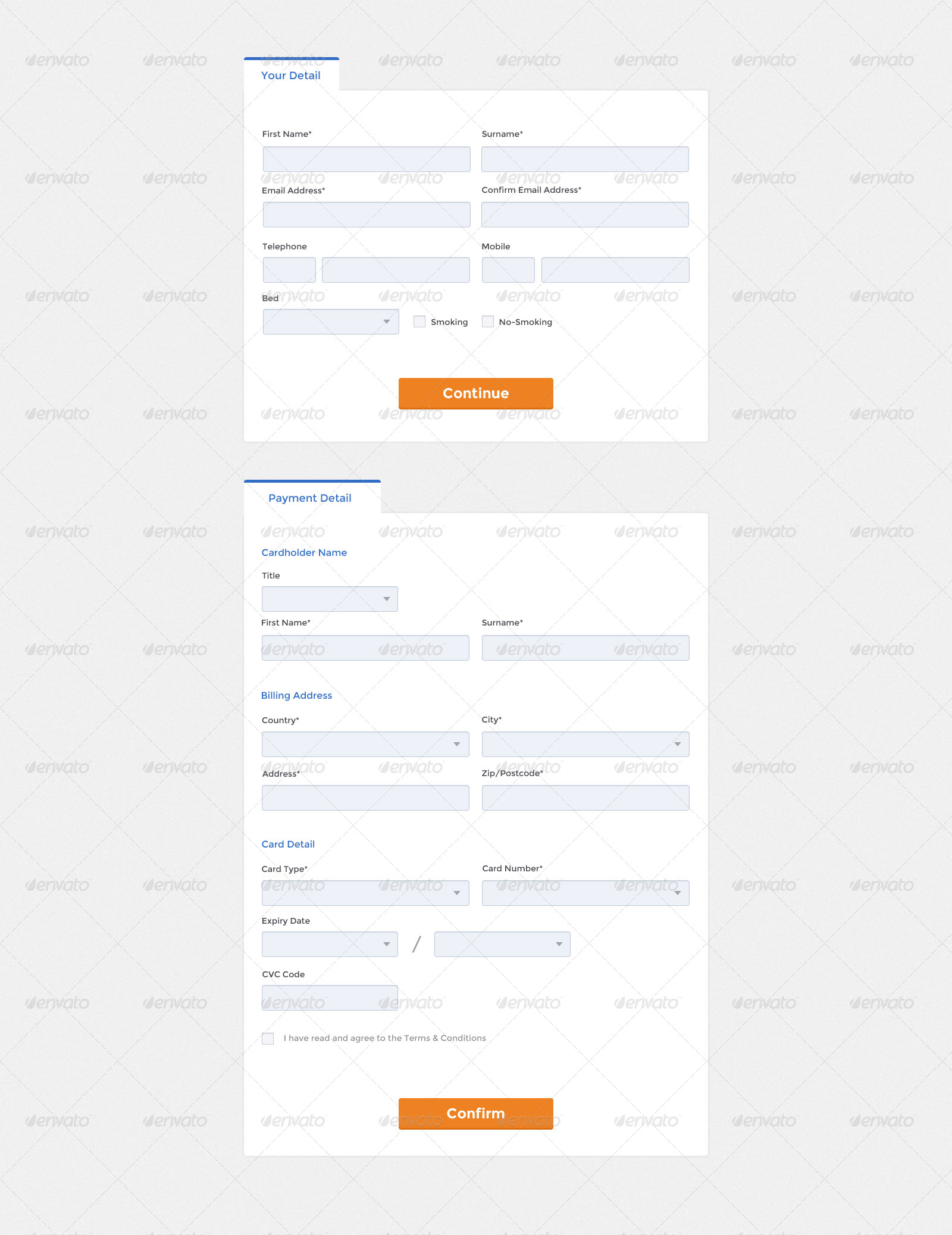 Clean & Simple Travel Booking Form, Web Elements | GraphicRiver