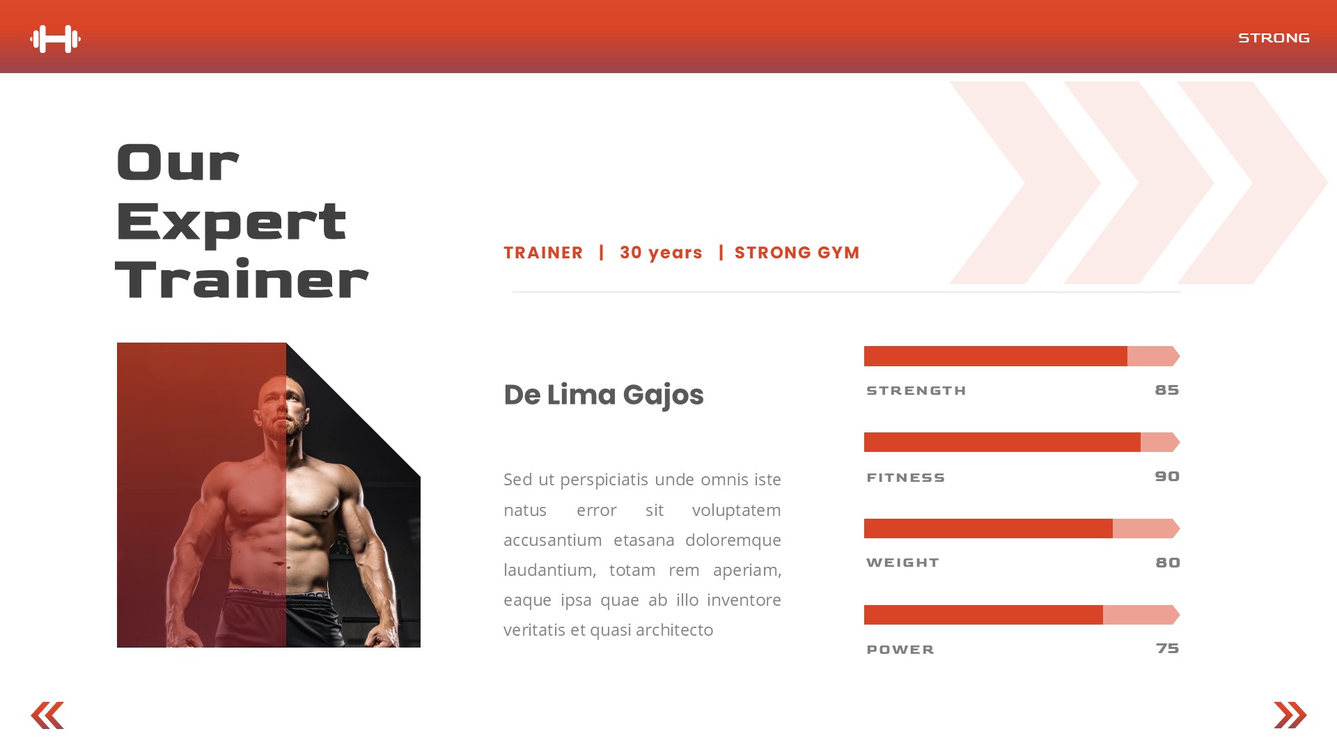 Strong - Gym & Fitness PowerPoint template, Presentation Templates