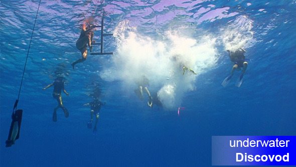 Group of Divers Preparing to Dive, Stock Footage | VideoHive