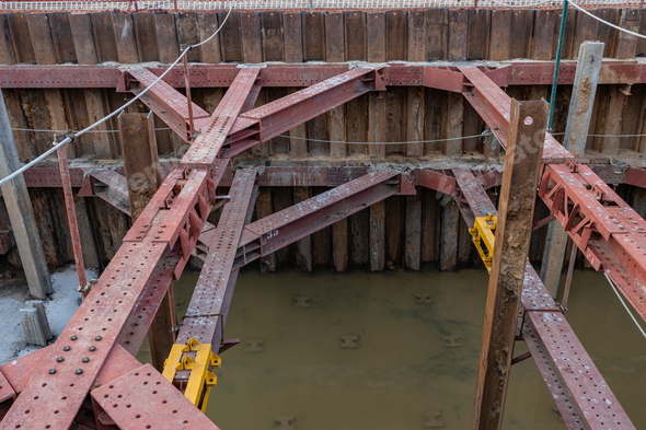 Structural system to prevent soil collapse by sheet pile and soil ...
