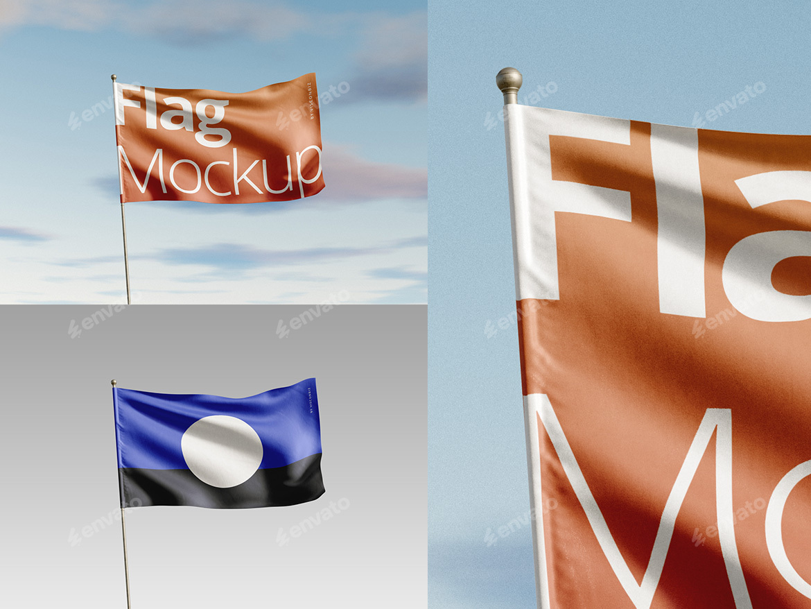 Flag Mockup, Graphics | GraphicRiver