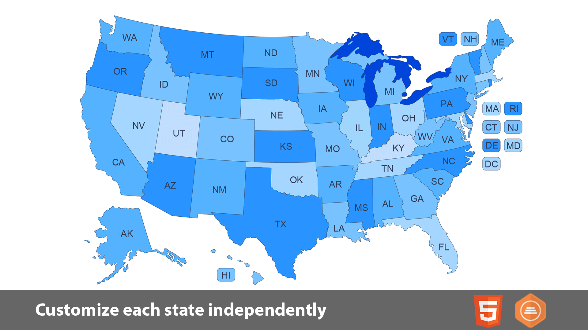 Interactive US Map - Clickable States / Cities by Art101 | CodeCanyon