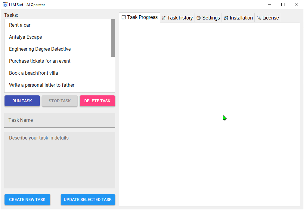 LLM Surf - AI Operator - AI Agent - Browser Automation by profitable