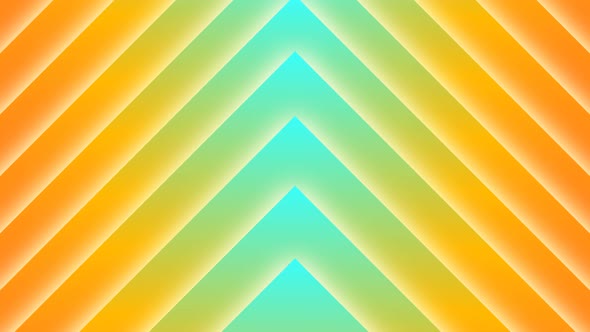 Summer Geometric Triangle Shape Flow Animation, Teal Yellow Orange ...