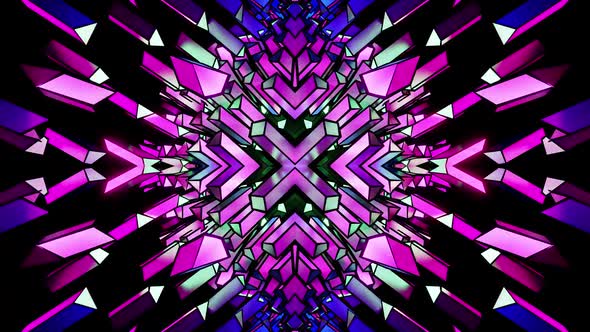 Purple Vj Loop Kaleidoscope Music Show Background HD, Motion Graphics