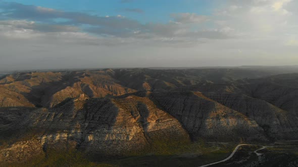 Bird's Eye View of Mountain Ranges in Egypt Against Beautiful Sky ...