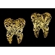 Golden Tooth in Floral Style, Vectors | GraphicRiver