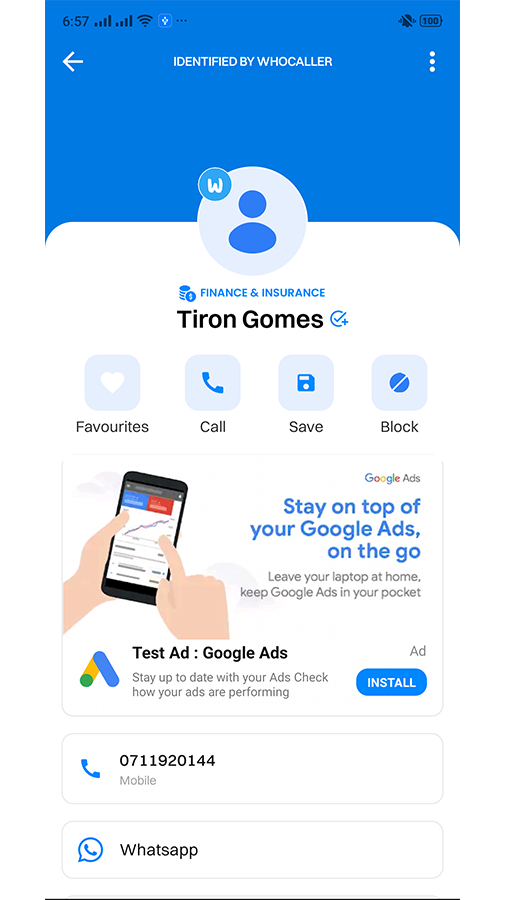 Whocaller Truecaller ID & Spam Blocker App With Admin Panel by AndroPlaza