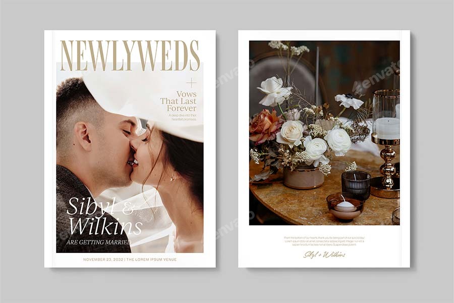 Wedding Day Magazine Template, Print Templates | GraphicRiver