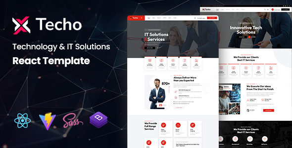 Techo - Technology & IT Solutions React Template by KodeSolution | ThemeForest