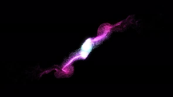 Glowing Purple Magic Particle Trail Animation, Motion Graphics | VideoHive