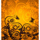 Orange Floral Background, Vectors | GraphicRiver