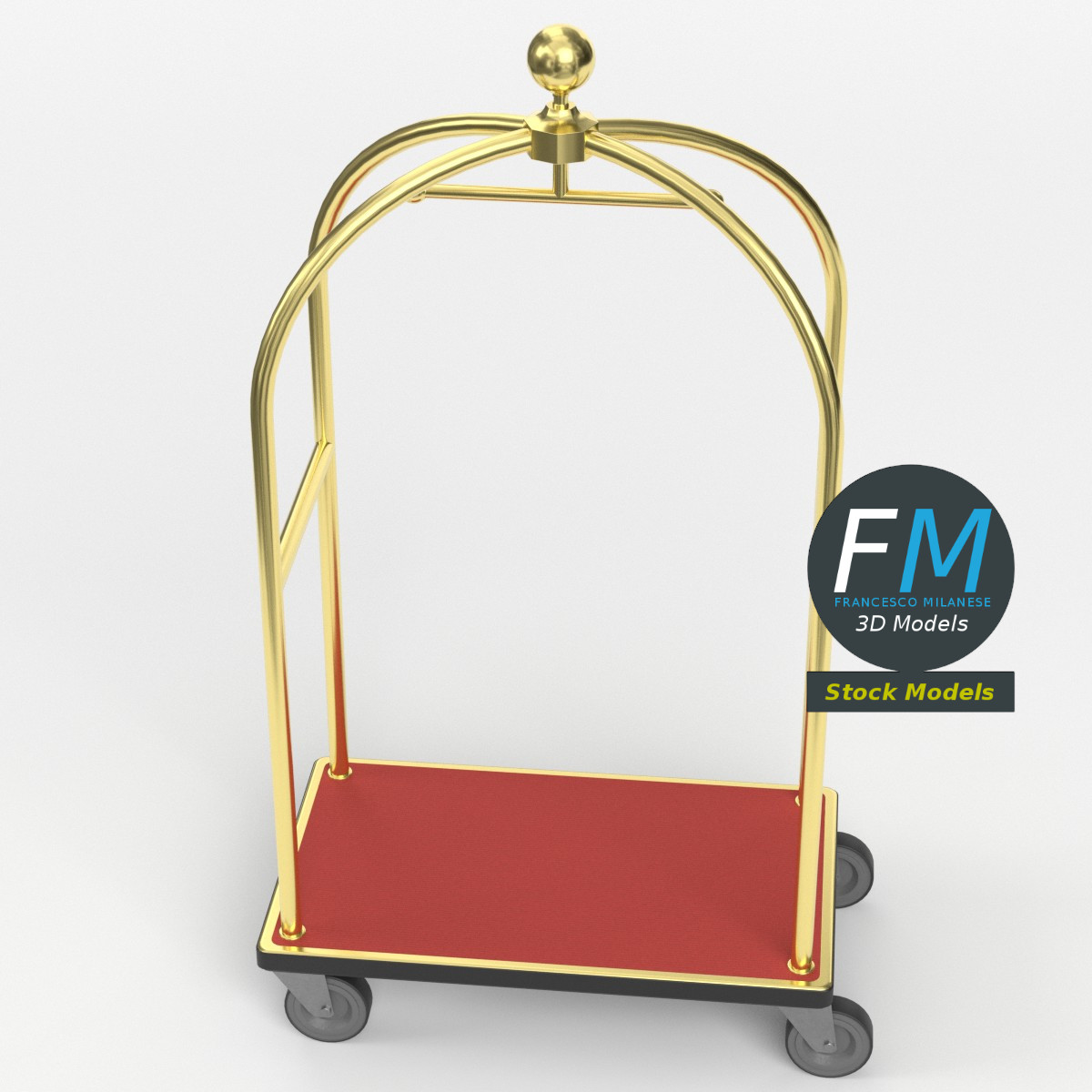 Hotel luggage cart 1 by FrancescoMilanese85 | 3DOcean
