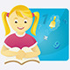 Girl in Class-Room, Vectors | GraphicRiver