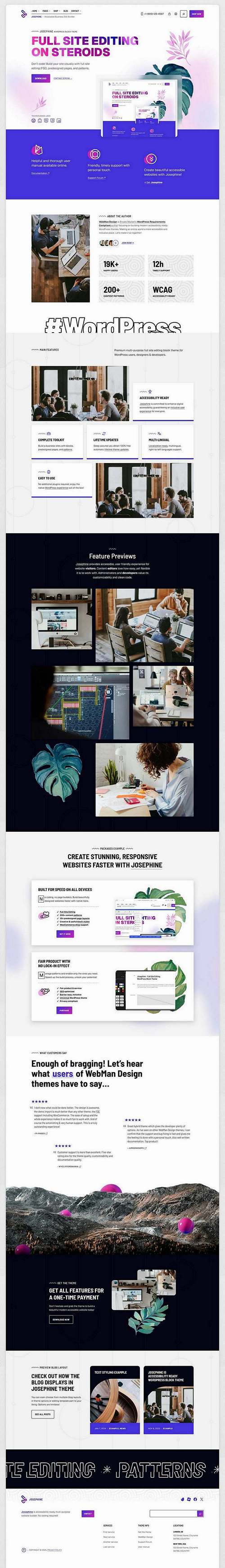 Josephine - Professional Services FSE WordPress Block Theme by webmandesign