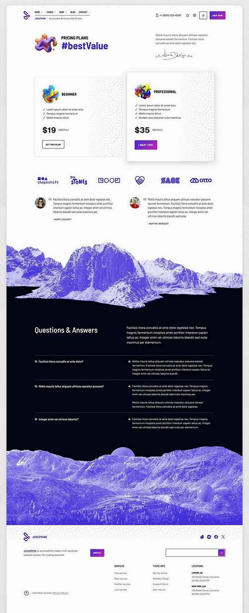 Josephine - Professional Services FSE WordPress Block Theme by webmandesign