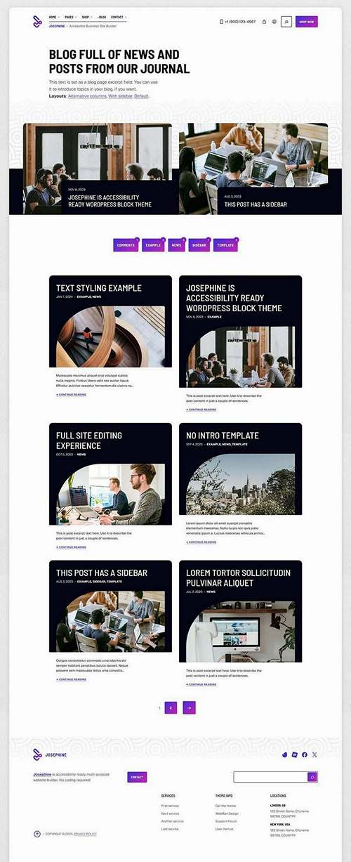 Josephine - Professional Services FSE WordPress Block Theme by webmandesign