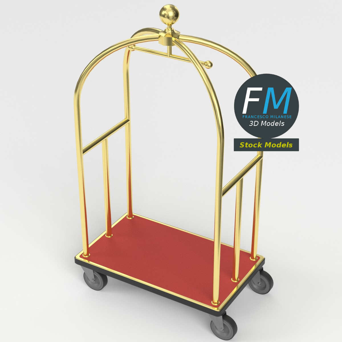 Hotel luggage cart 2 by FrancescoMilanese85 | 3DOcean