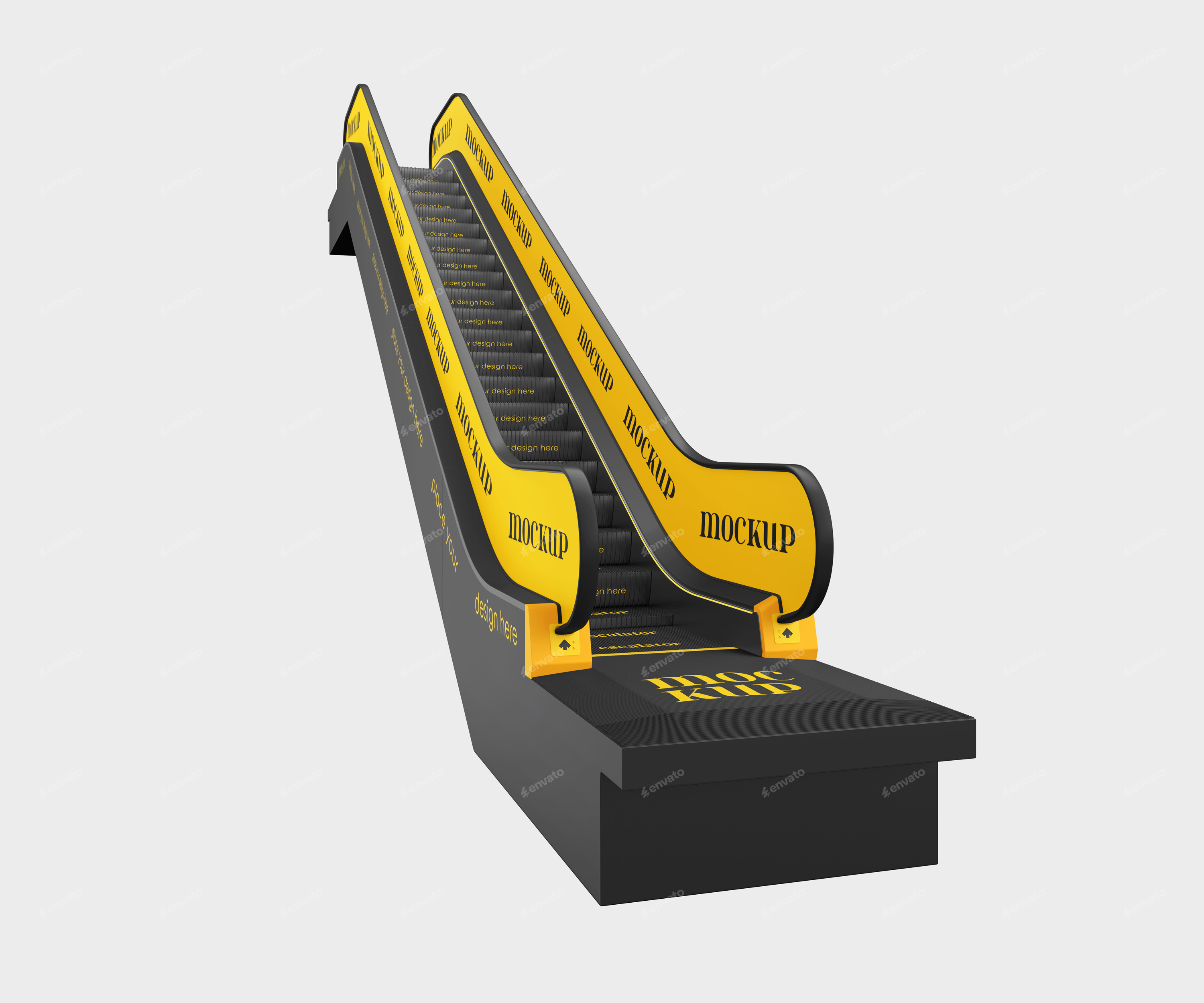 Escalator Mockup Set, Graphics | GraphicRiver