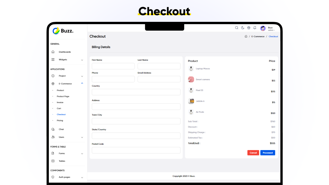 Buzz - Flutter Admin Panel | Flutter PWA | Flutter Admin Dashboard Template | Flutter Web ...