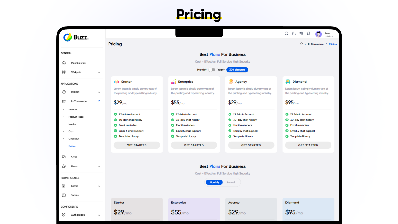 Buzz Flutter Admin Panel Flutter Pwa Flutter Admin Dashboard 