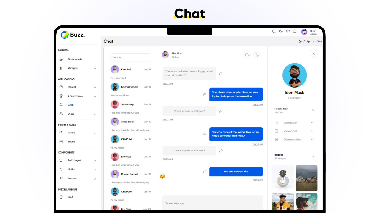 Buzz Flutter Admin Panel Flutter Pwa Flutter Admin Dashboard 