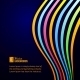 Rainbow Lines over Blue Background., Vectors | GraphicRiver