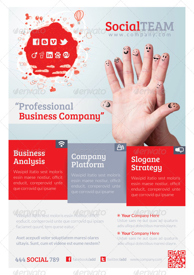 Social Team Flyer Template, Print Templates | GraphicRiver