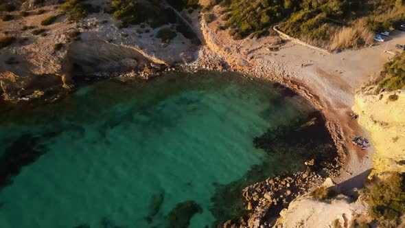 Cala Codolar beach in Ibiza, Spain, Stock Footage | VideoHive