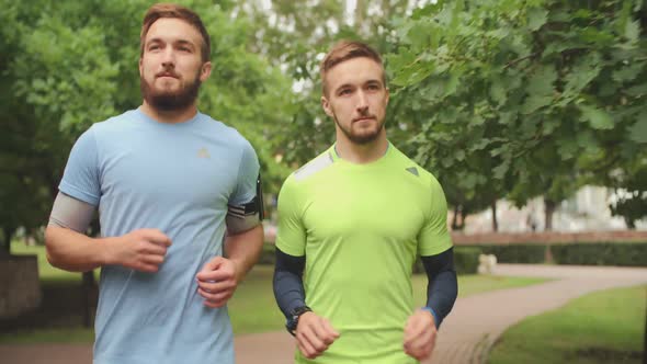 Twin Athletes Jogging, Stock Footage | VideoHive