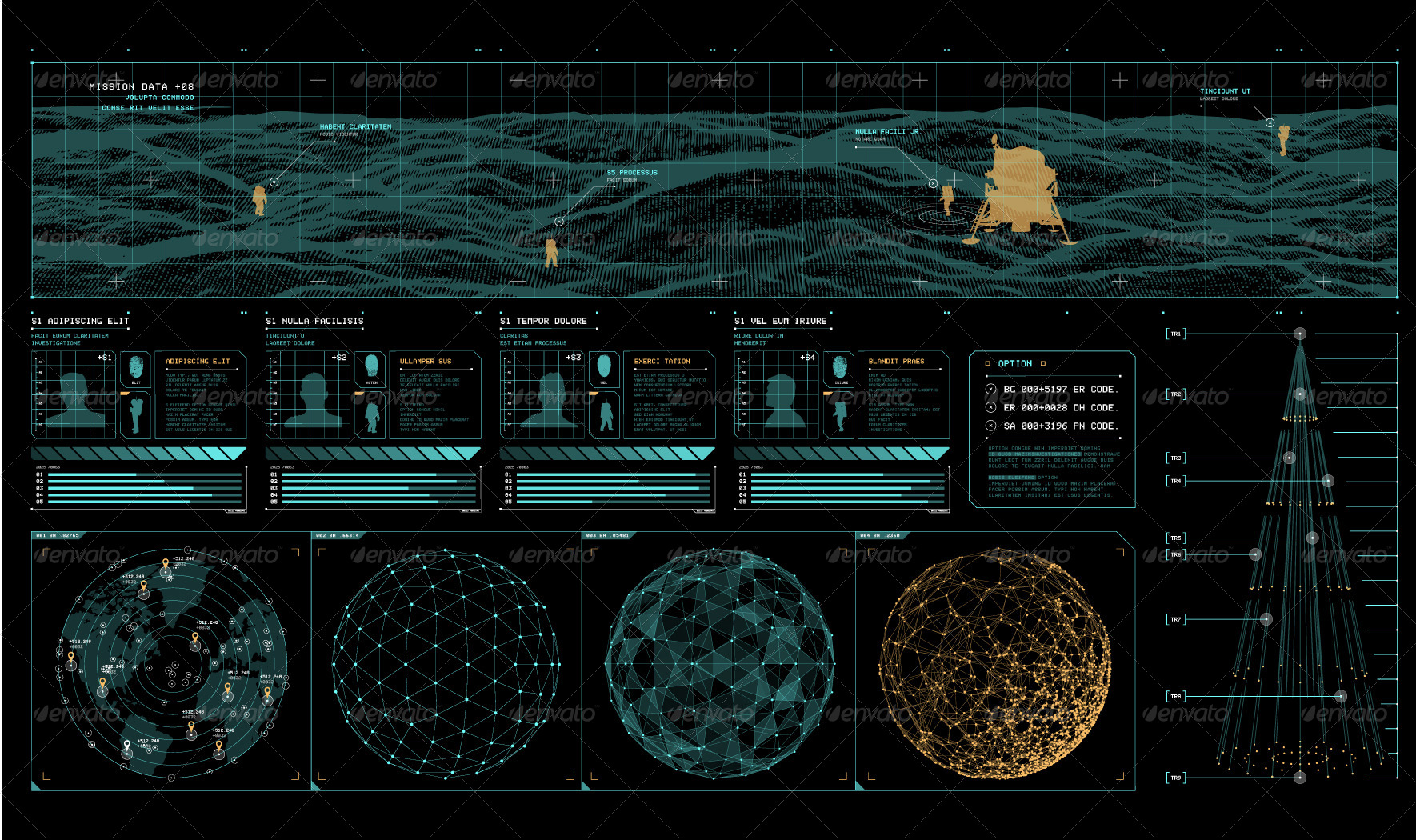 Holographic Elements, Vectors | GraphicRiver