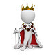 3d small people - king, Graphics | GraphicRiver