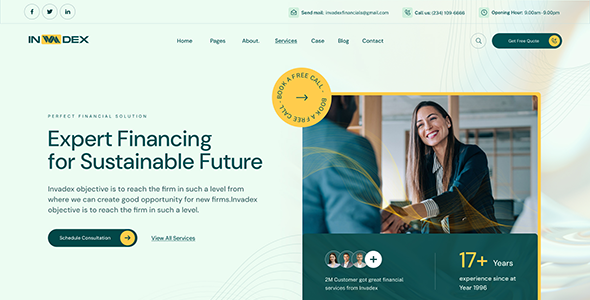 Invadex - Business Consulting WordPress Theme by Case-Themes | ThemeForest