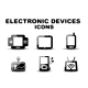 Black Glossy Electronic Devices Icon Set, Vectors | GraphicRiver