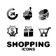 Black Glossy Shopping Icon Set, Vectors | GraphicRiver