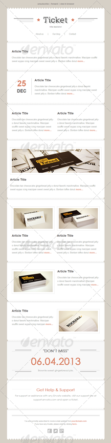 Ticket Mail, Web Elements | GraphicRiver