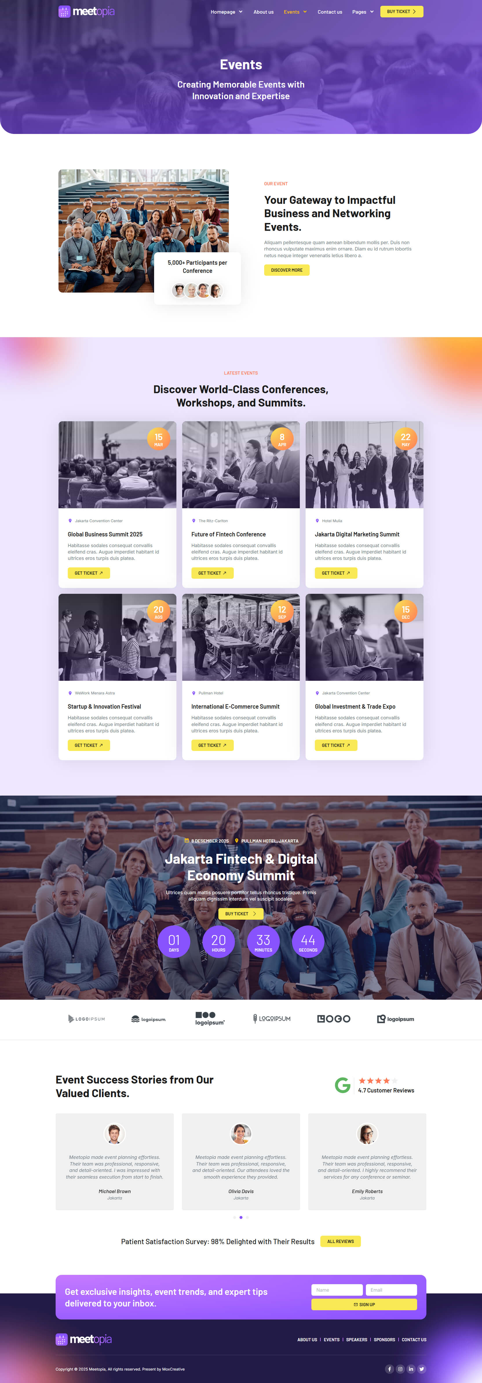 Meetopia - Event & Conference Elementor Pro Template Kit by moxcreative