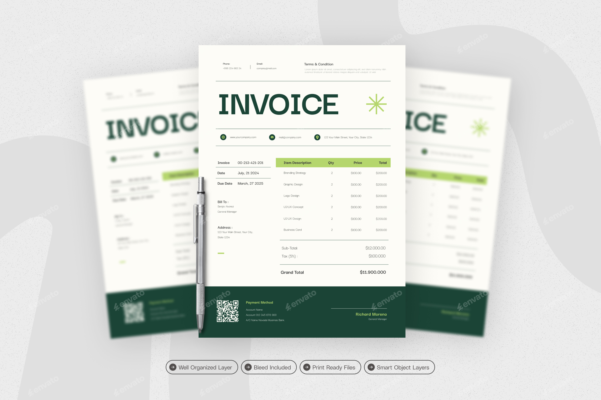 Green Light - Invoice, Print Templates | GraphicRiver