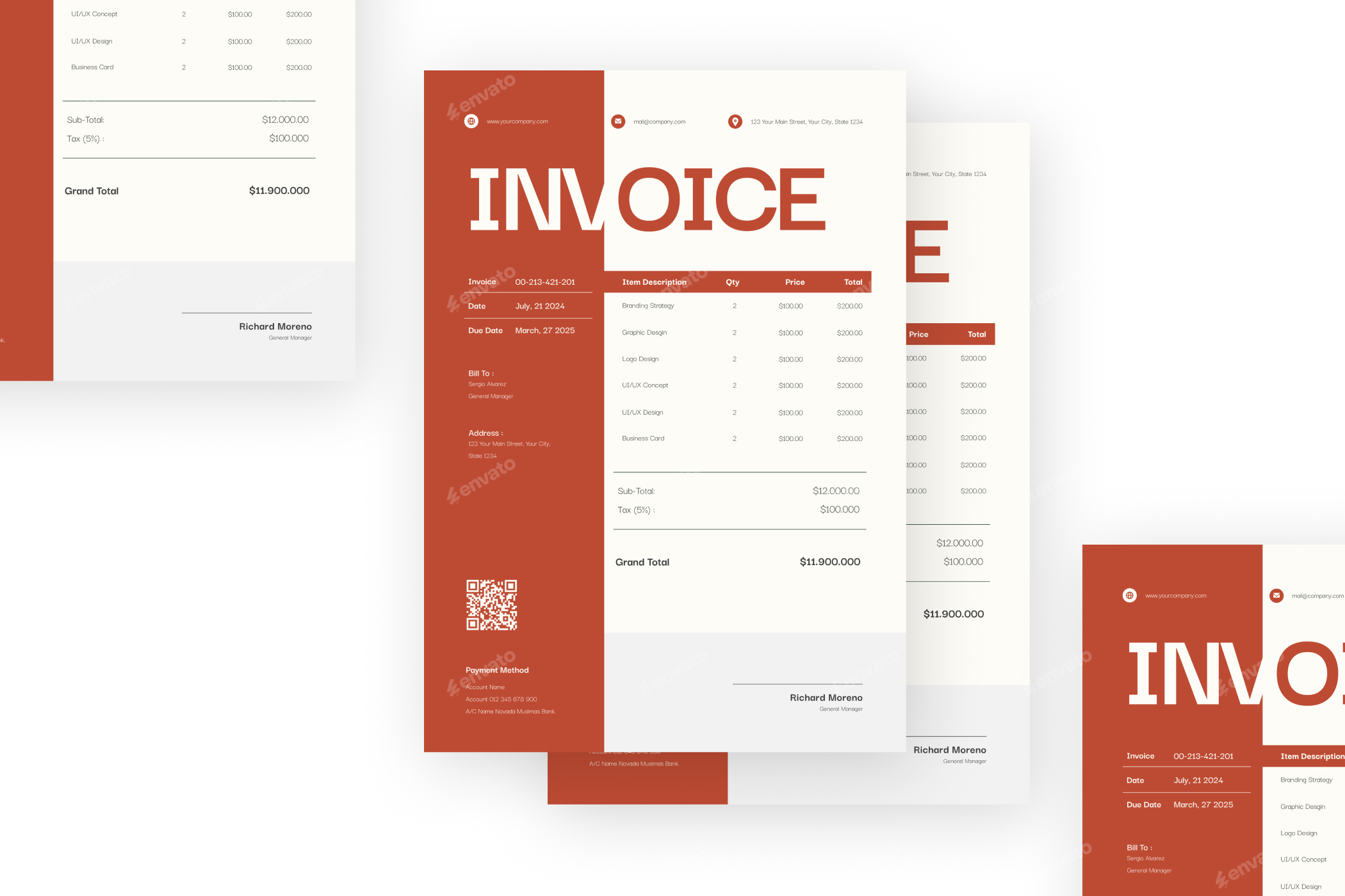 Orange Payment - Invoice, Print Templates | GraphicRiver