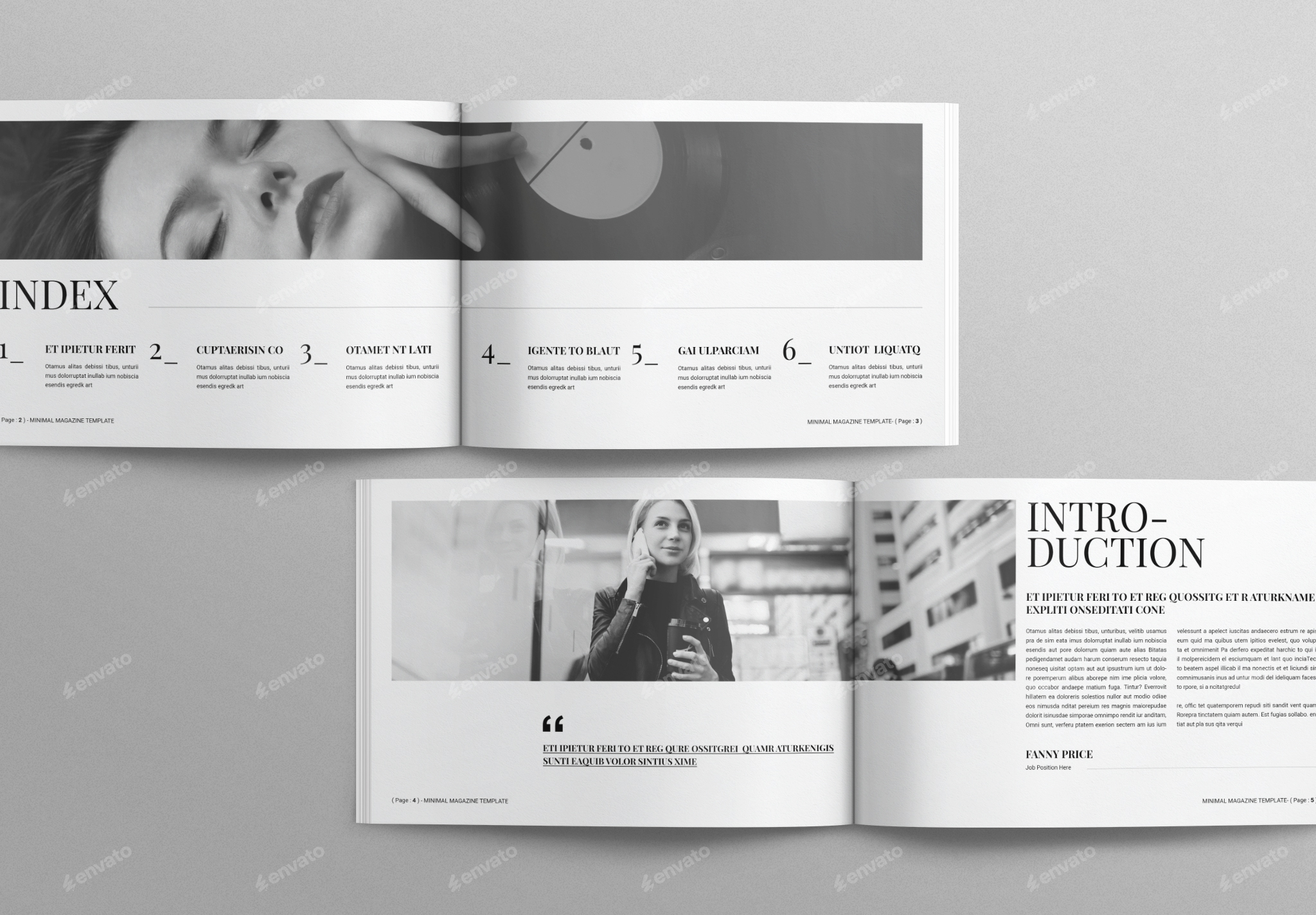 Minimal Magazine Template Landscape, Print Templates | GraphicRiver