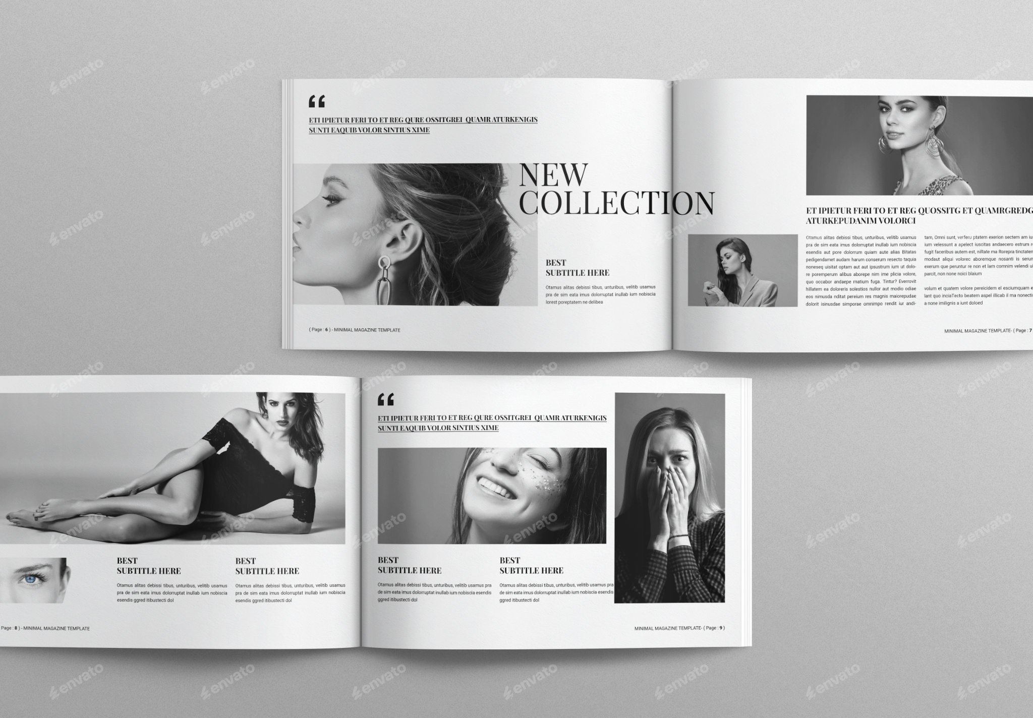 Minimal Magazine Template Landscape, Print Templates | GraphicRiver
