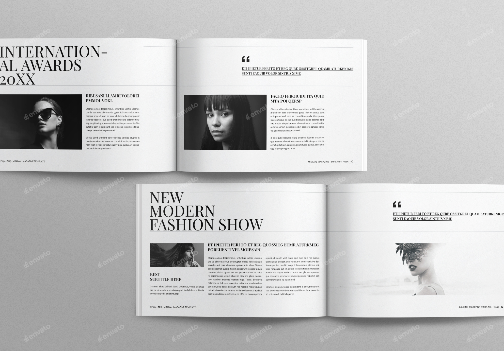 Minimal Magazine Template Landscape, Print Templates | GraphicRiver