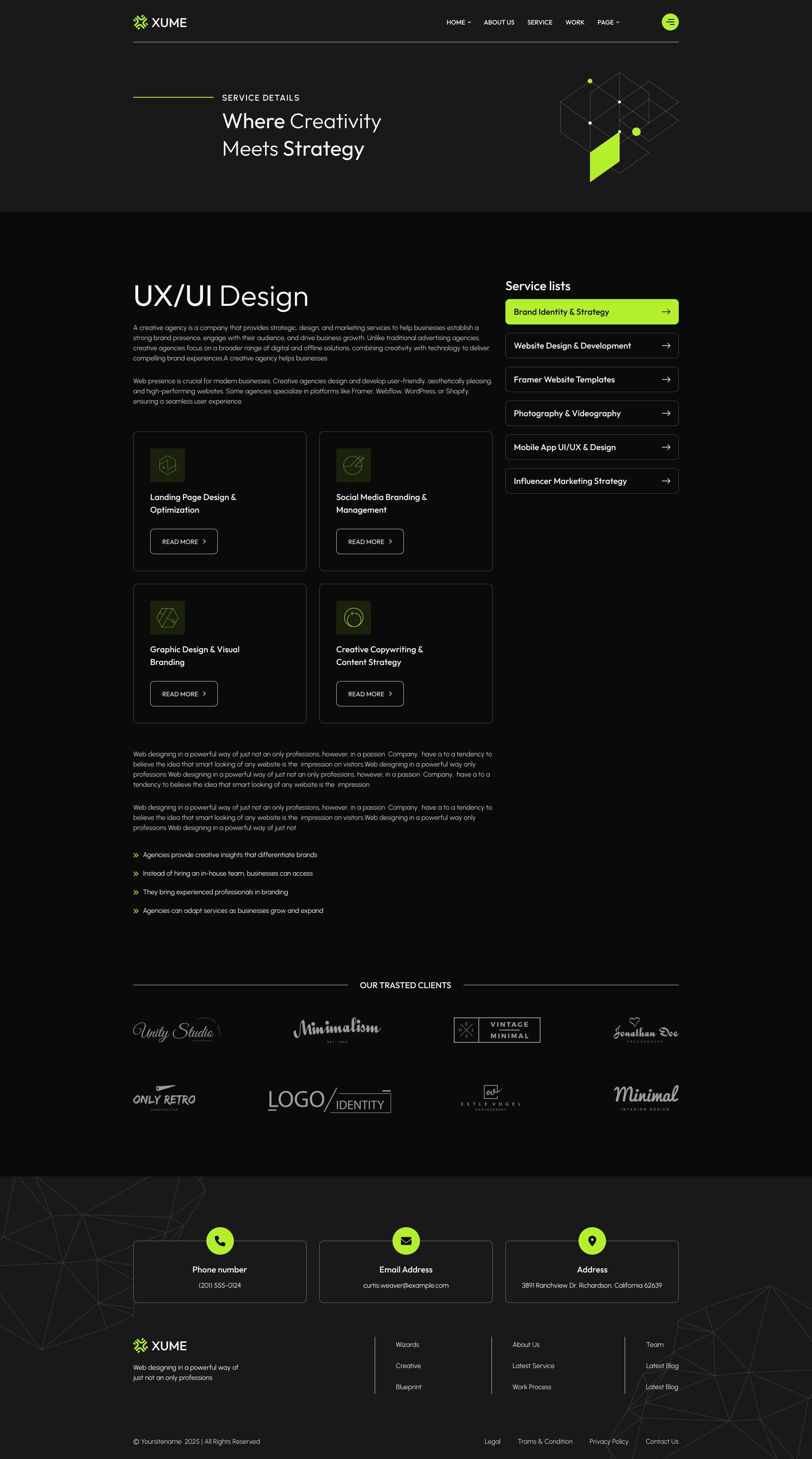 XUME - Creative Agency Figma Template by SoftCrafty | ThemeForest