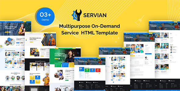 SERVIAN - Multipurpose On Demand Service HTML Template + RTL by NarzoTech