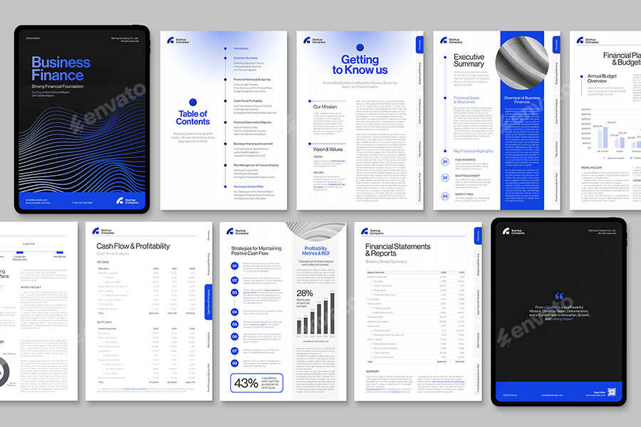 Digital Financial Report Template, ePublishing | GraphicRiver