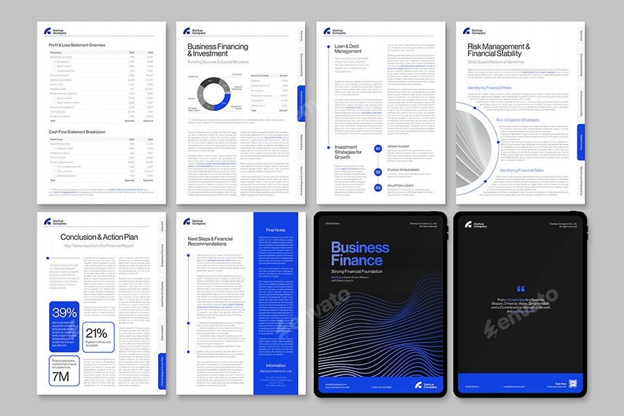 Digital Financial Report Template, ePublishing | GraphicRiver